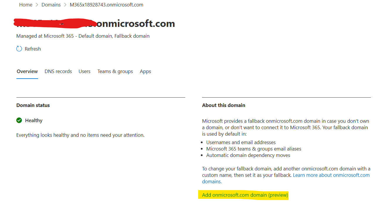 How to change primary domain in my default directory - Microsoft Q&A