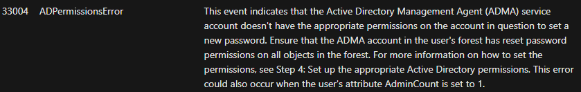 Unfortunately, you cannot reset this user's password due to a policy or ...