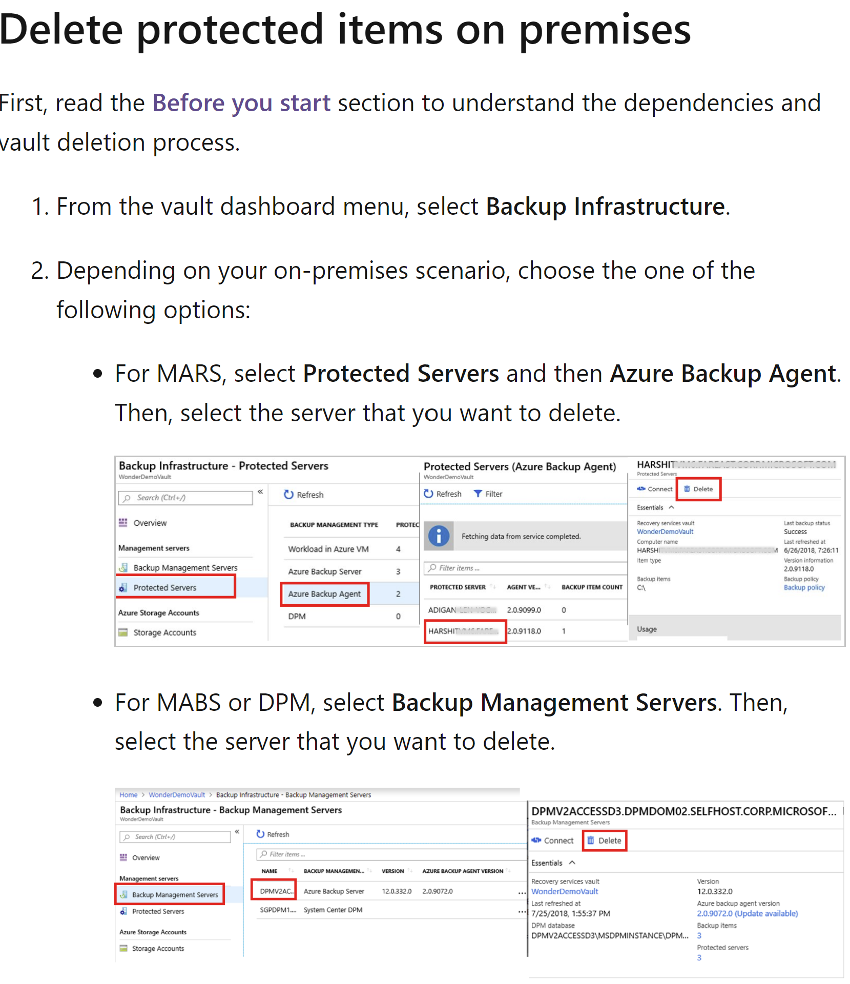 Unable to delete azure backup server protected item - Microsoft Q&A Unable to delete azure backup server protected item - Microsoft Q&A