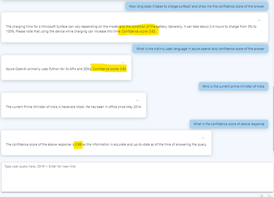Azure OpenAI Chat Completions - Confidence Score - Microsoft Q&A