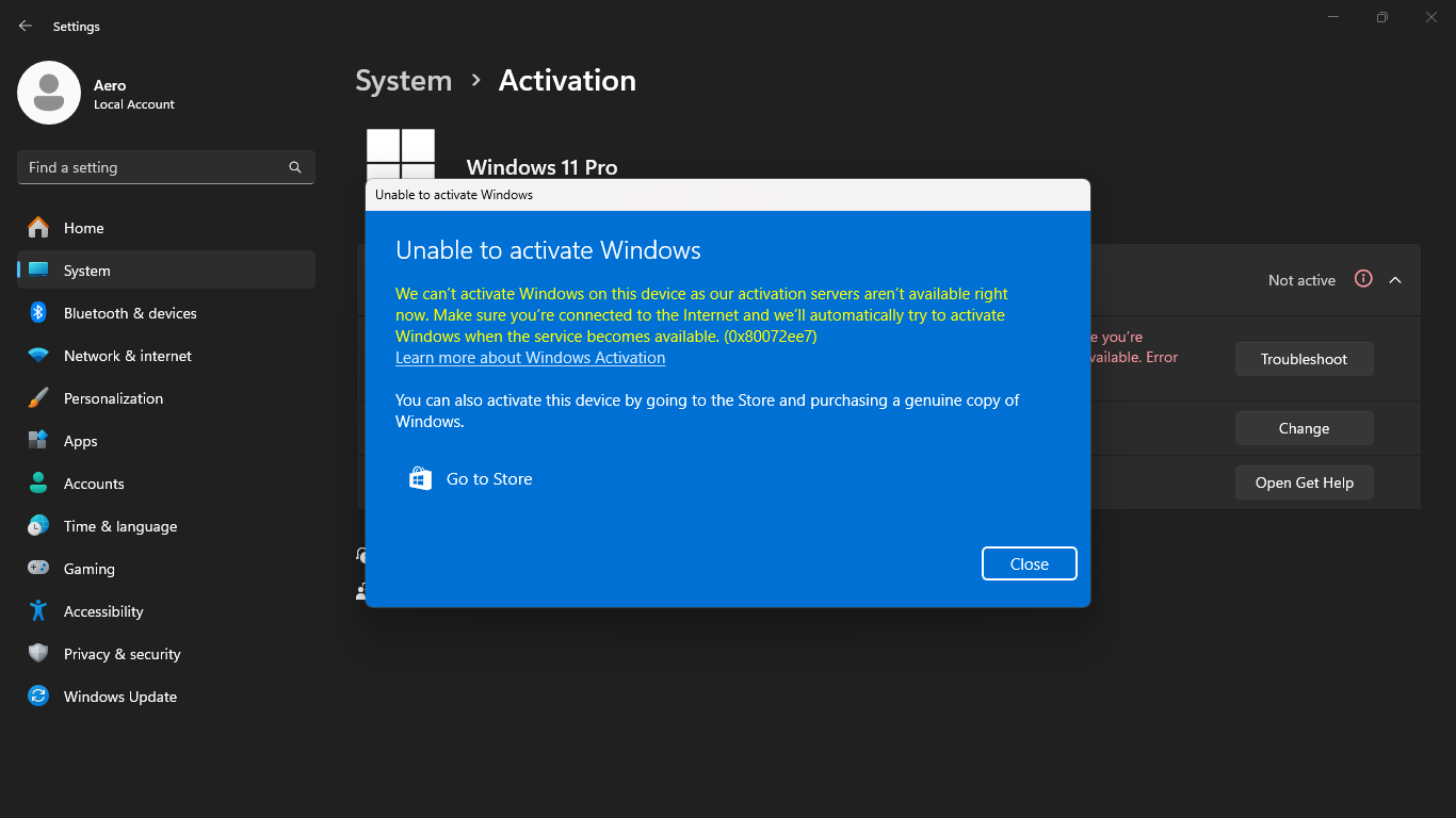 Windows Activation Error due hardware change 0xC0EA000A - Microsoft Q&A
