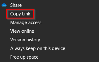 What is the precise specification for the new "Copy link" context menu ...