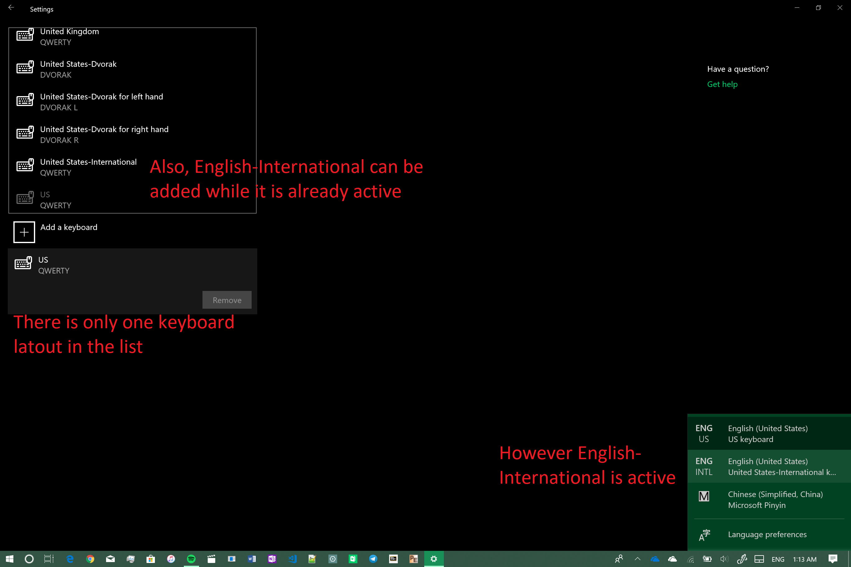Unwanted keyboard layout keeps showing up - Microsoft Q&A