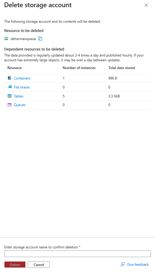 Safe to delete azure storage account that may be getting used by other resources - Microsoft Q&A