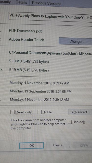 This file came from another computer and maybe blocked to proect this ...