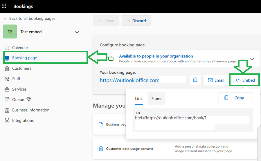 Is there a way to embed MS Bookings on my website? - Microsoft Q&A