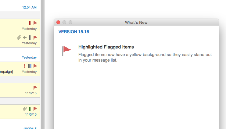 Highlighted Flagged Items- how to turn it off? (Outlook Mac 2016 ...