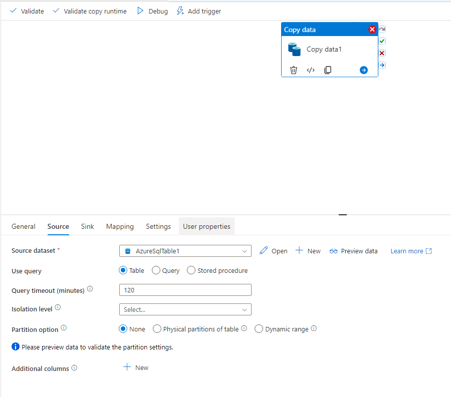 Copy Data from View in serverless SQL Pool into adl via Copy data pipeline - Microsoft Q&A