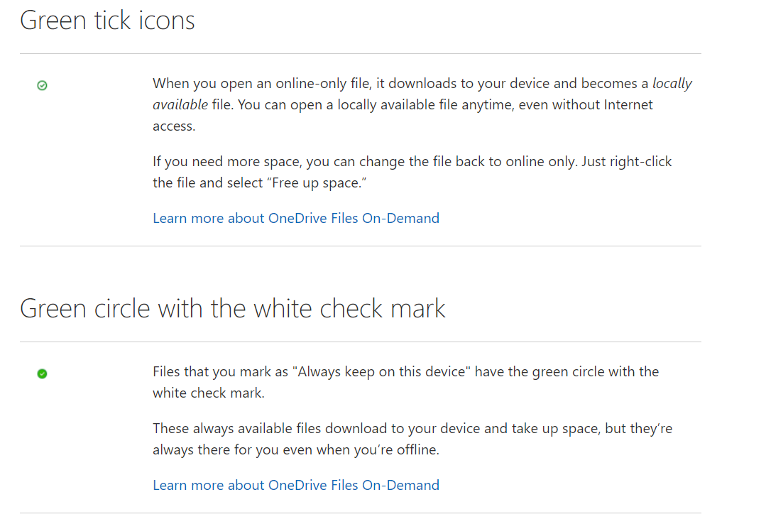OneDrive Icons - What do they mean? - Microsoft Q&A