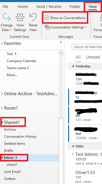 Shared Mailbox Conversation View - Microsoft Q&A