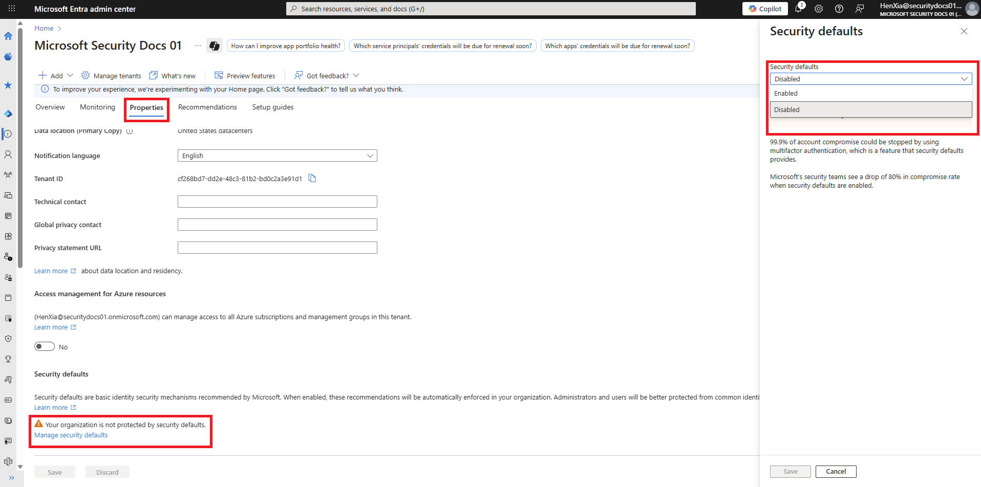 How to enable MFA for Global Administrator in MS Azure portal ...