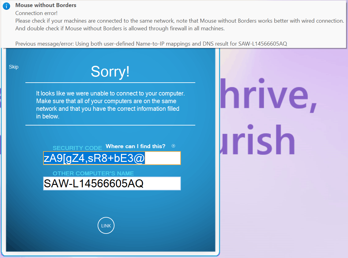 Connection error to SAW - Microsoft Q&A