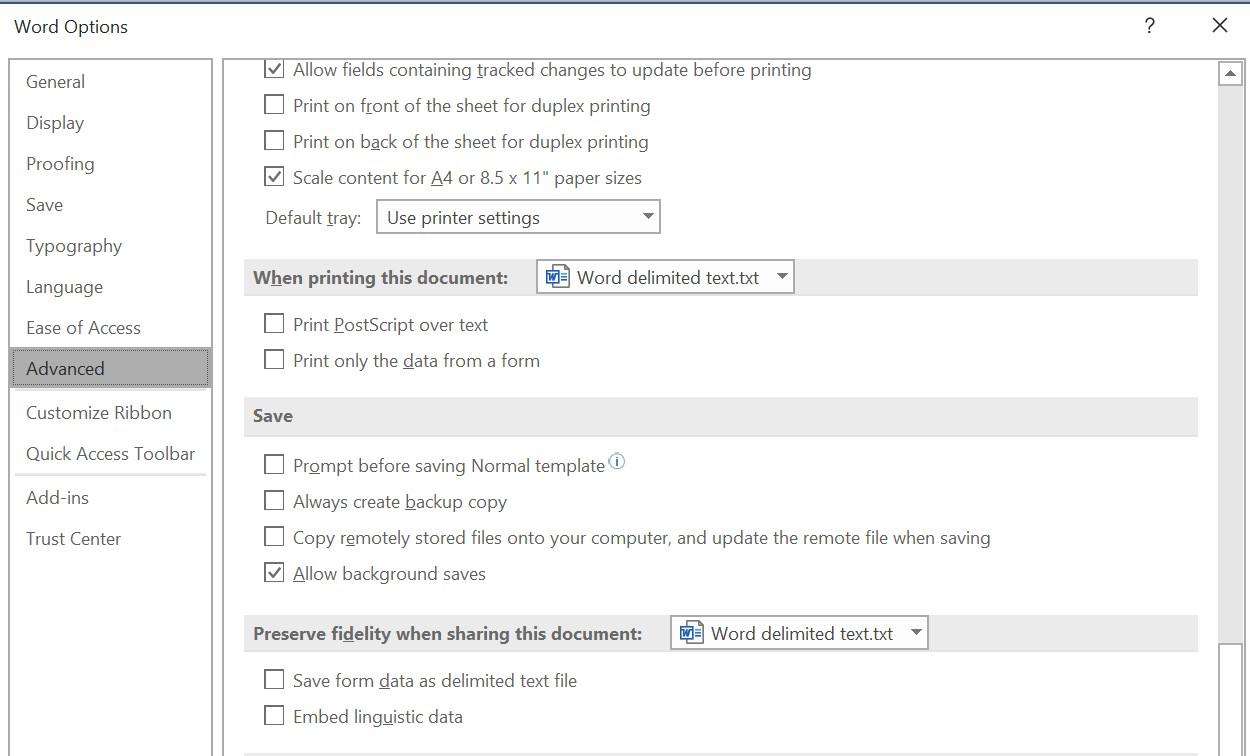 Save word form in .txt format - Microsoft Q&A