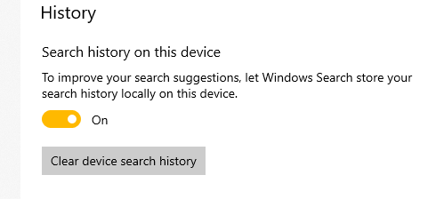 Where can I see the device history and device search history on windows ...