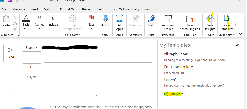 Viva Insights and View Templates Buttons constantly swapping positions ...