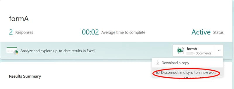 MS Forms - Can the Excel file that holds all MS Forms responses be ...