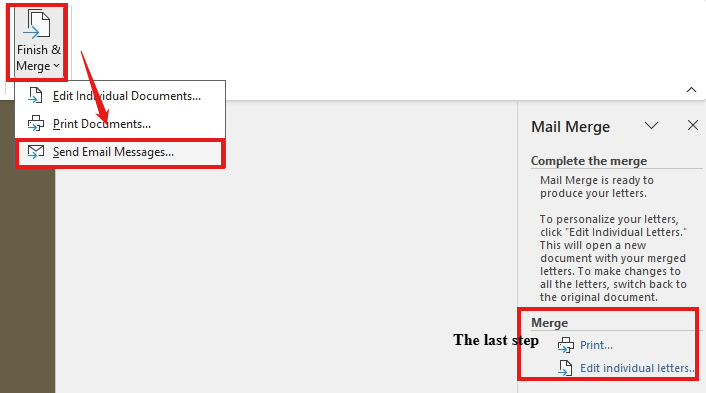 I have followed every step in a three line mail merge test, it does not ...