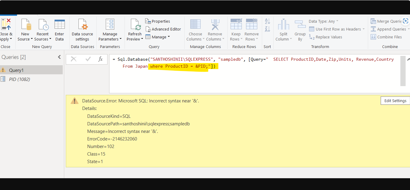 Parameter for dynamic report - Microsoft Q&A