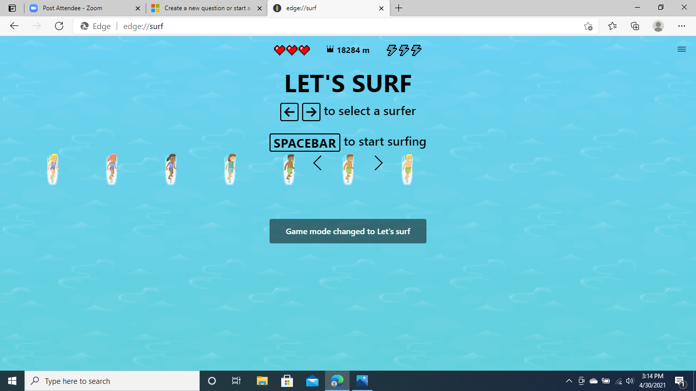 now you can see what are obstacles and what are power-ups on edge surf ...