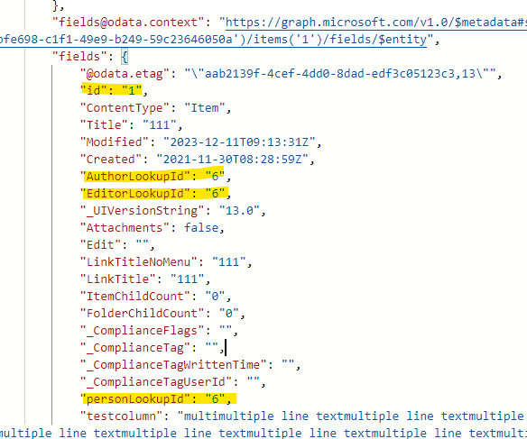 Querying User Information List Using Graph Api Returns Inconsistent