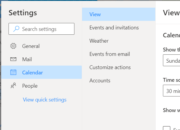 "Shared Calendars" menu item is not available in Web Outlook-Calendar ...