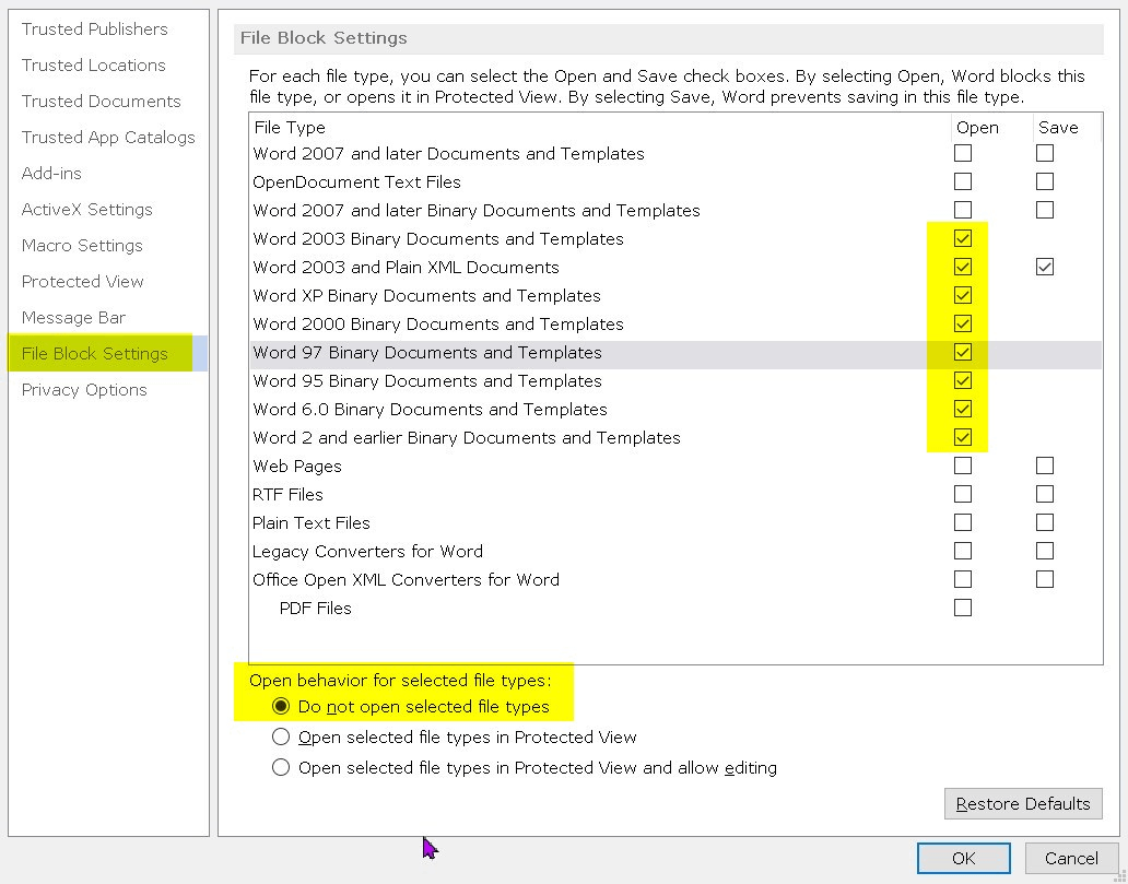 Upgraded to Office 2021 and now I am unable to open my older Word ...