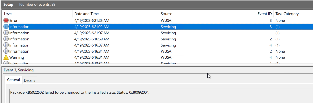 KB5022502 is not installing - Microsoft Q&A