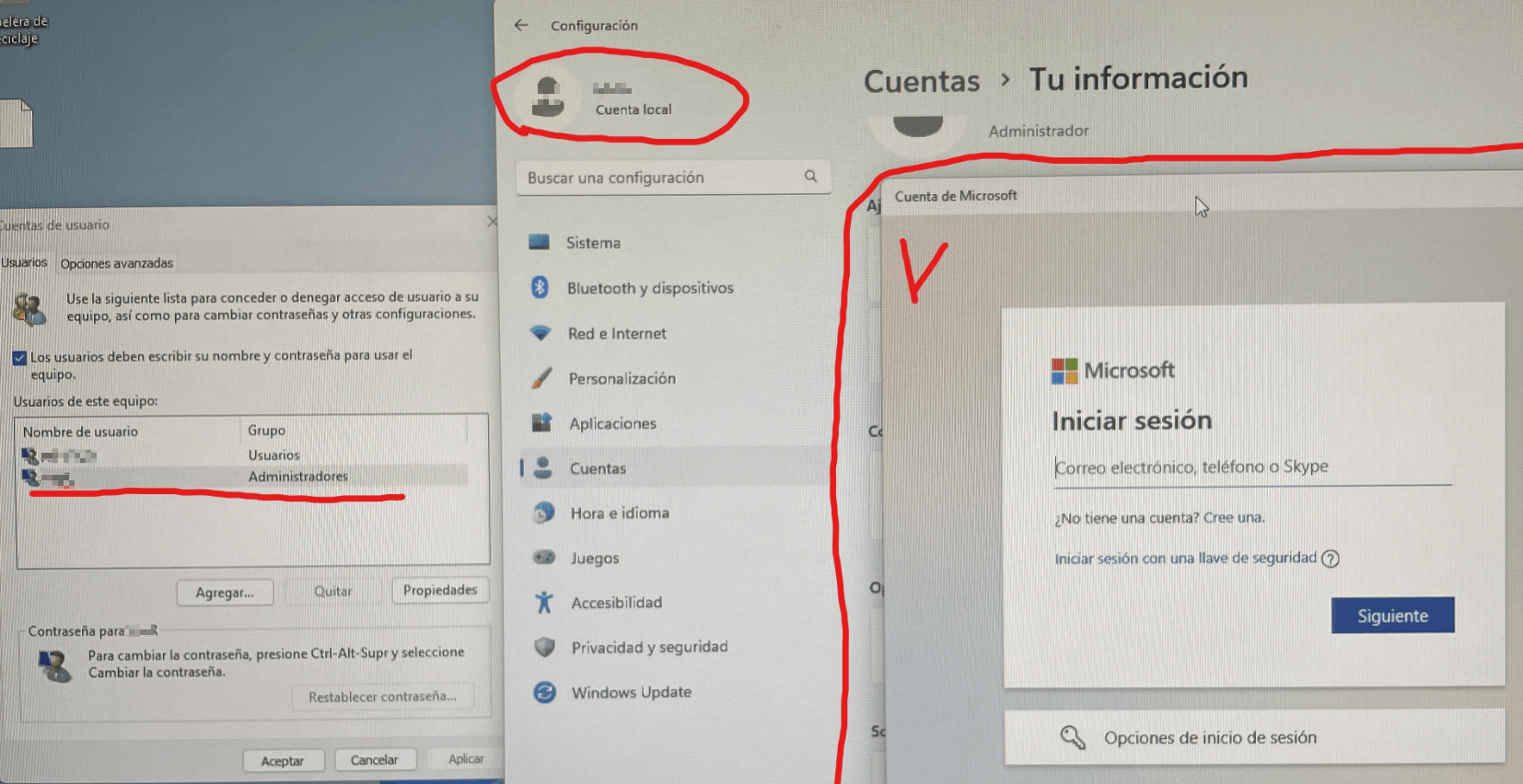 No aparece la ventana al querer iniciar sesión con una cuenta de Microsoft en su lugar Windows ...