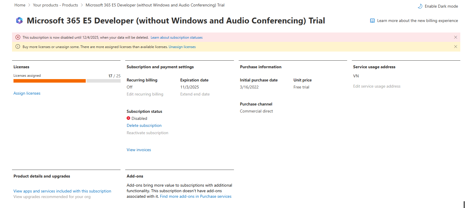 How do i reactivate my microsoft 365 e5 subscription? - Microsoft Q&A