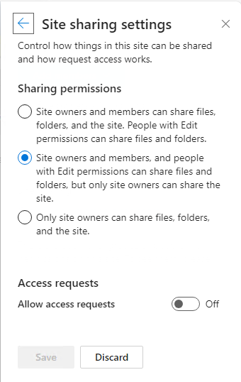 How to restrict and allow the site permission in sharepoint online? - Microsoft Q&A