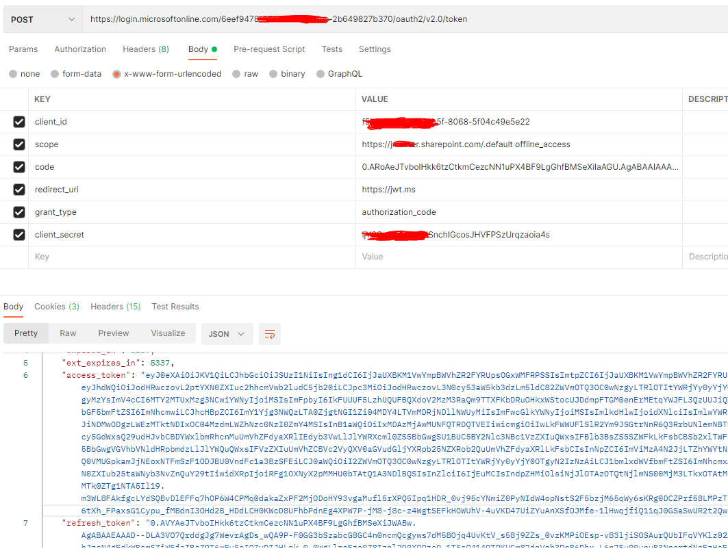Error consuming endpoint with Oauth 2.0 Token - Microsoft Q&A Error consuming endpoint with Oauth 2.0 Token - Microsoft Q&A