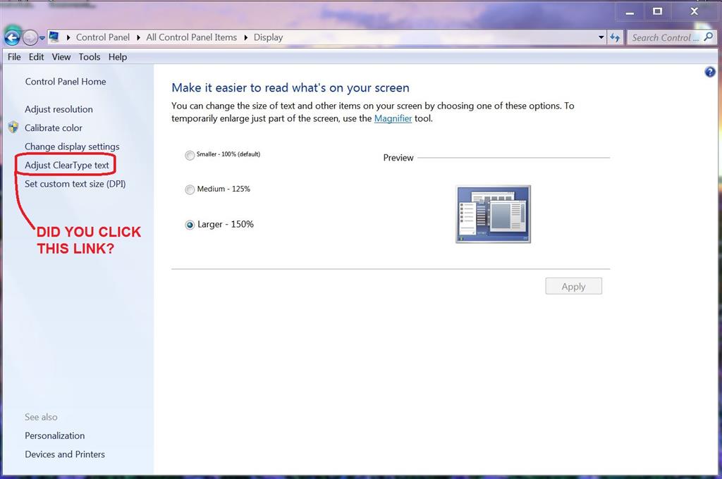 I want my screen fonts to be darker and bolder - Microsoft Q&A