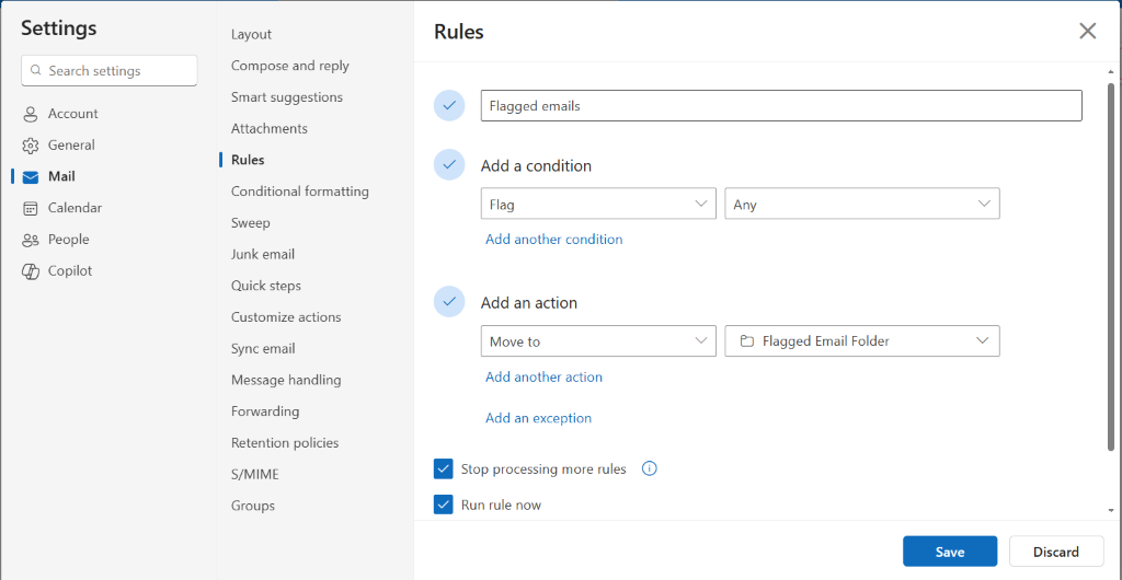 How can I create a flagged email folder on outlook? Thanks - Microsoft Q&A