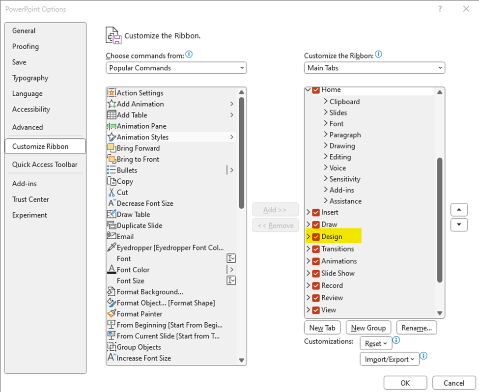 PowerPoint not showing design options when creating a new presentation ...