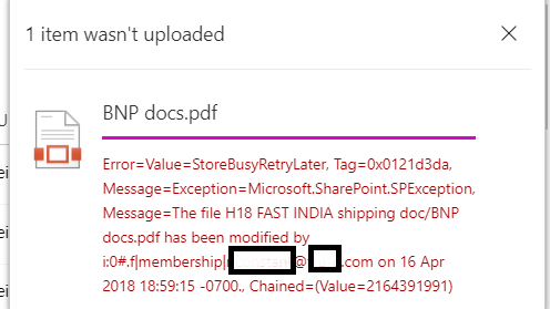 Problem Sharepoint online with upload - Microsoft Q&A