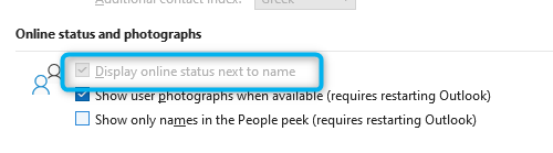 Missing online status in outlook - Microsoft Q&A