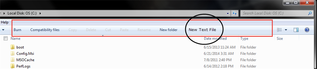 How Can You Create A "New Text File" Button On The Windows 7 Explorer ...