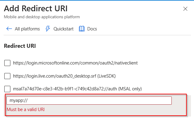 Incorrect validation for Redirect URI in Entra ID App registrations ...