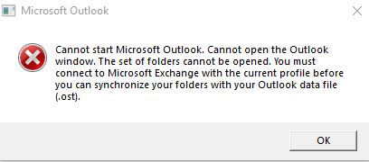 Cannot start Microsoft Outlook. - Microsoft Q&A