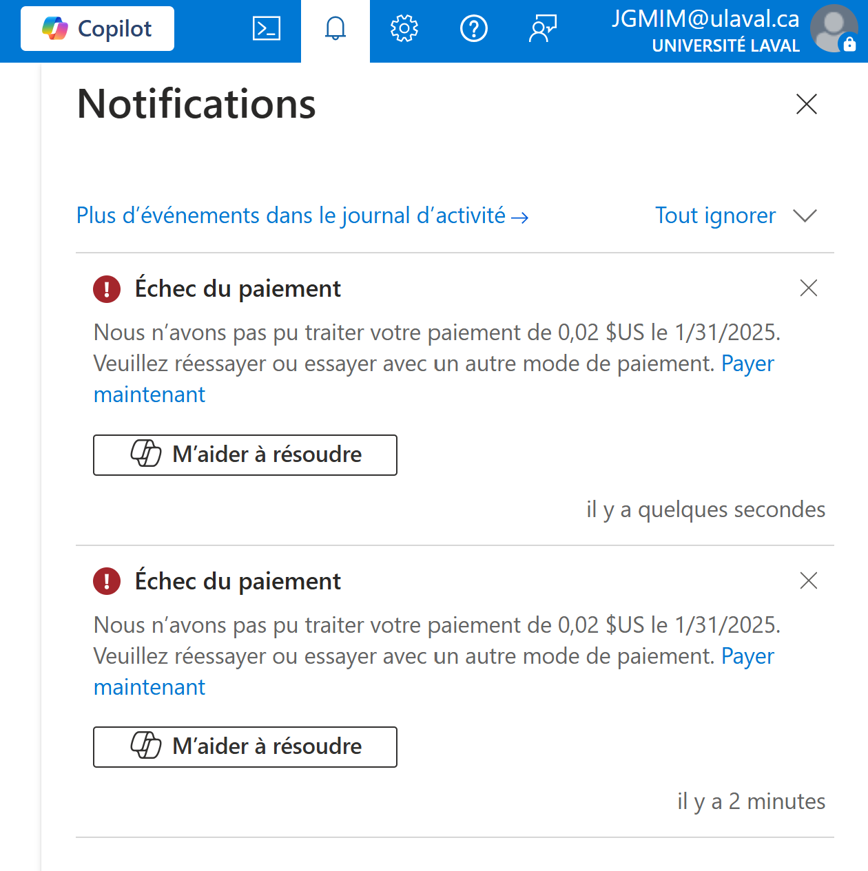 Azure Billing Payment Issue - Microsoft Q&A
