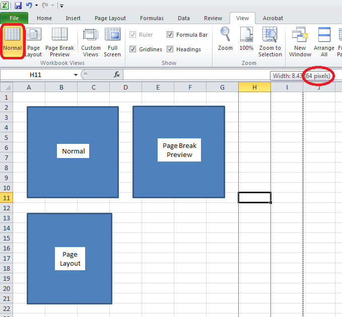 Columns' width changes in different view. - Microsoft Q&A