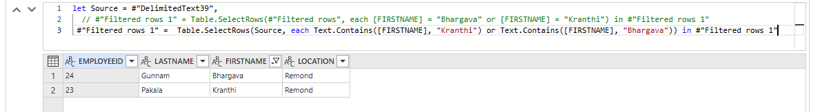 How To Filter Row In Power Query In Datafactory But With This Error The Power Query Spark