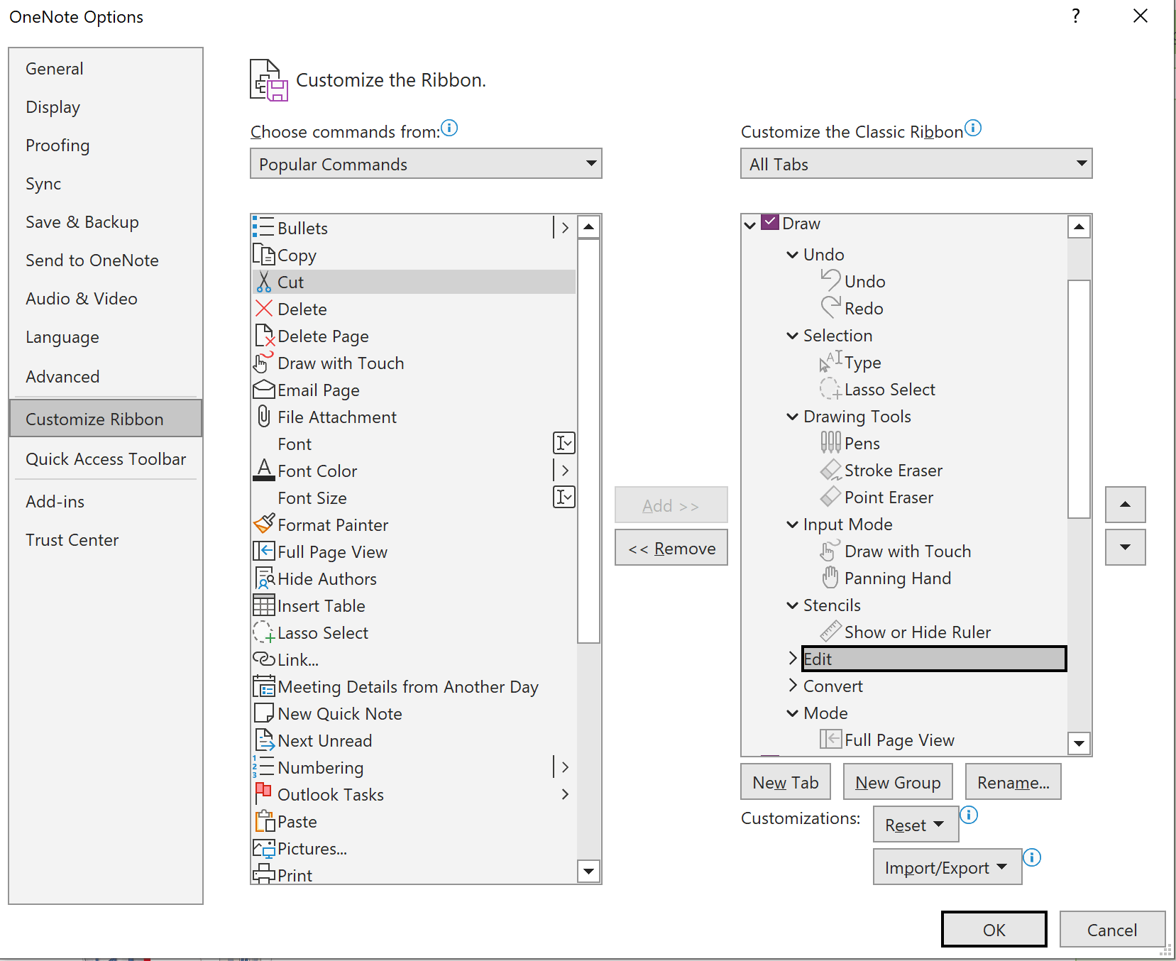 I can no longer find the color palette for surface pen option in ...