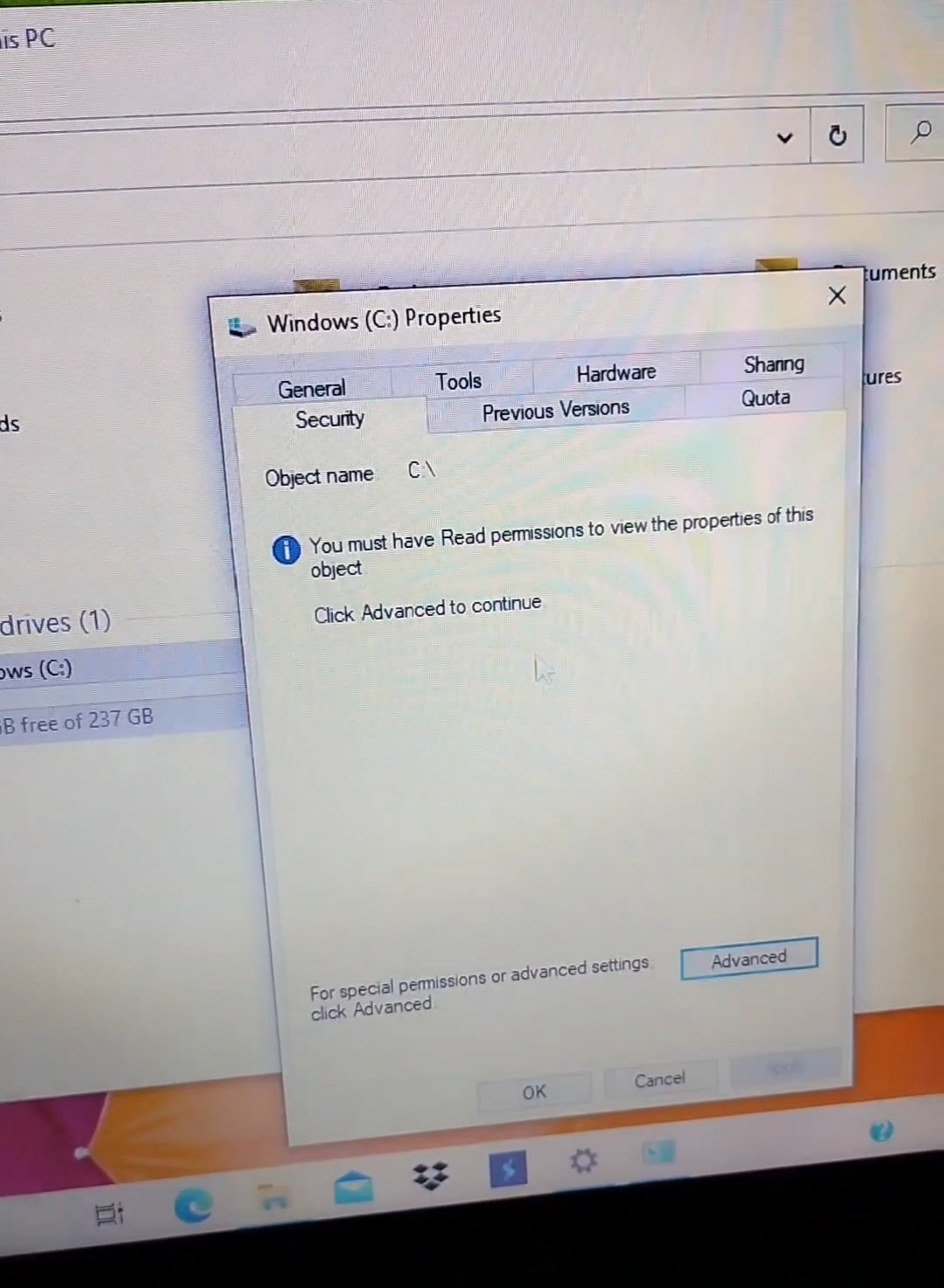 How to fix C:\ Is not accessible Access is denied - Microsoft Q&A