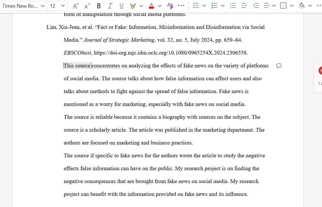 I am trying to hit tab after the hanging indent but it will not let me ...