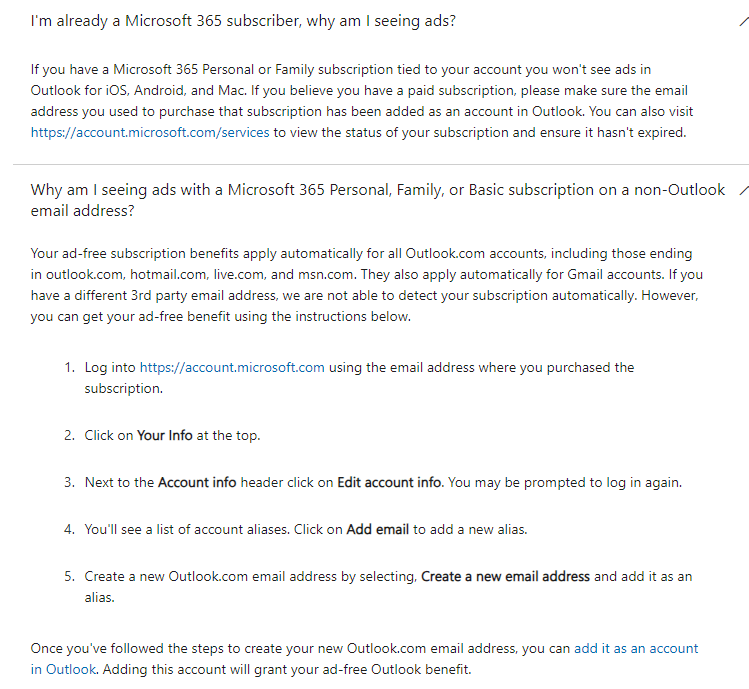 Outlook lite ads - Microsoft Q&A