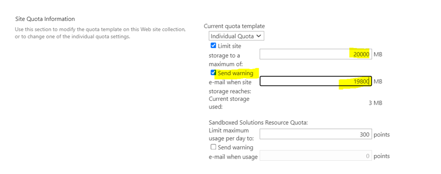 SharePoint storage utilization alert Frequency - Microsoft Q&A