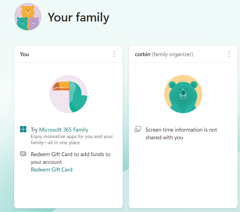 i setup microsoft 365 family and I added my dad and after some time, it ...