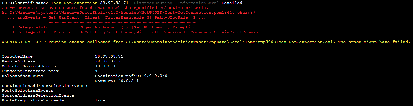 Problem To Setup Access To A External Ip From A Container Using Vnet And Azure Firewall
