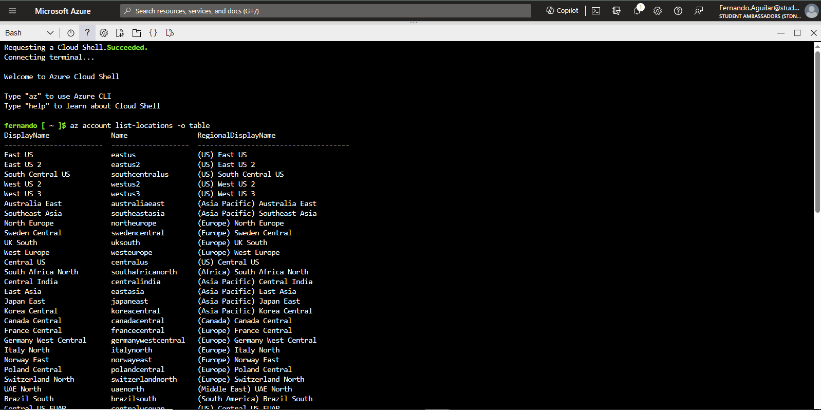 The command to create resources does not function - Microsoft Q&A